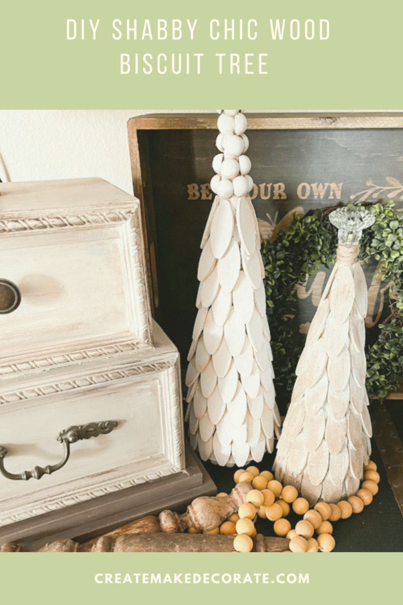 diy shabby chic wood biscuit tree - Create Make Decorate with Nikki