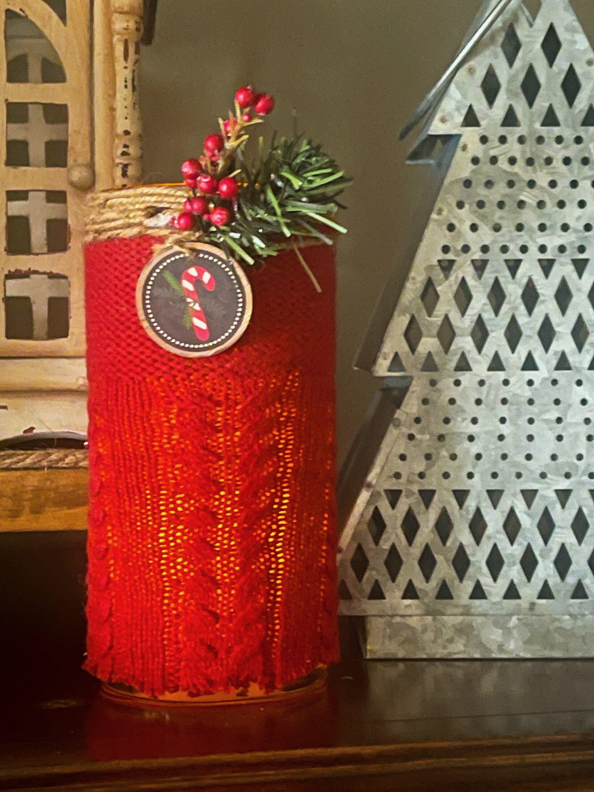 Diy Sweater Candle Holder - Create Make Decorate with Nikki
